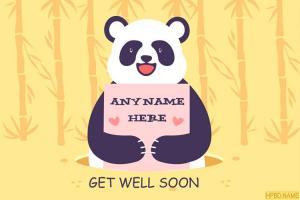 Flowers Get Well Soon Cards With Name Edit