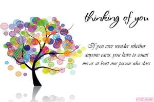 Customize Thinking of You Greeting Card for Friends