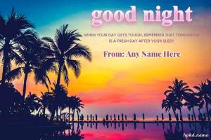 Moon Good Night Messages Card With Name Generator