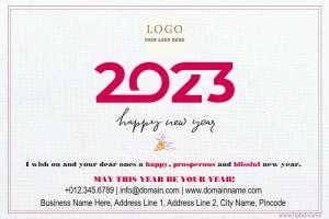 Happy New Year 2023 Wishes Card With Name Online Editing