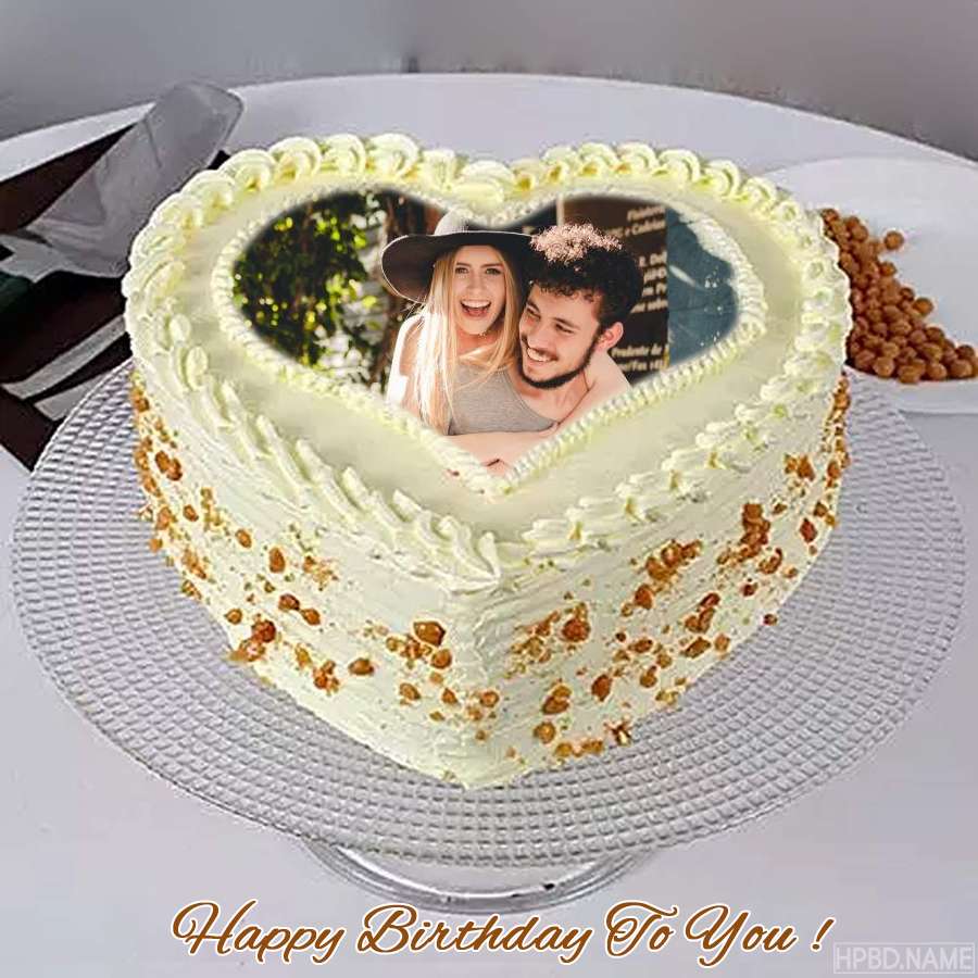 Heart Icecream Cake With Photo Edit